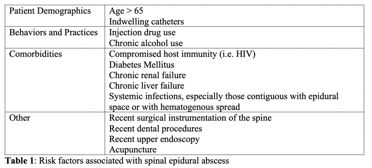 Spinal Epidural Abscess: Challenges to Diagnosis and How to Improve ...